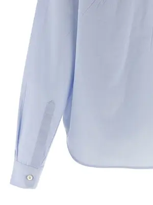 Prada Long-sleeved Ruched Shirt - Interstellar Blue