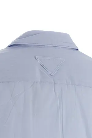 Prada Long-sleeved Ruched Shirt - Interstellar Blue