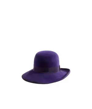 Valentino Garavani Vlogo Signature Hat In Lapin Fabric - Purple