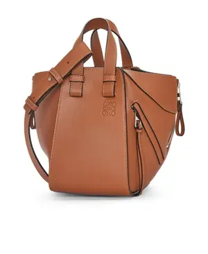 Loewe Hammock Logo Embossed Shoulder Bag - Tan