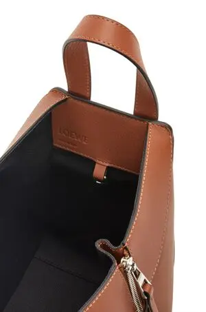 Loewe Hammock Logo Embossed Shoulder Bag - Tan