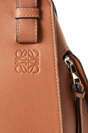 Loewe Hammock Logo Embossed Shoulder Bag - Tan