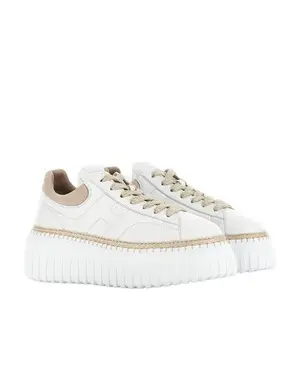 Hogan Platform Lace-up Sneakers - White