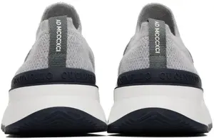 Brunello Cucinelli Knitted Lace-up Sneakers - Grey