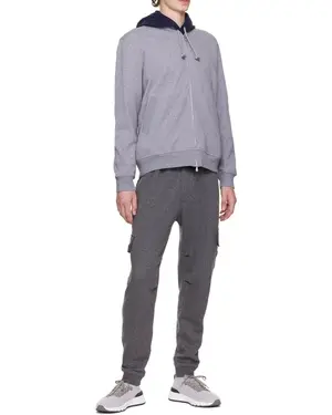 Brunello Cucinelli Knitted Lace-up Sneakers - Grey