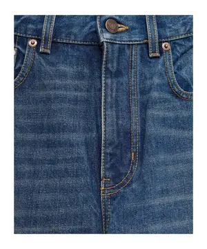 Chloé Logo Patch Flared Jeans - Mid Denim