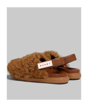 Marni Logo Patch Slingback Sandals