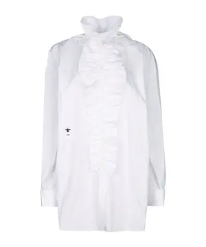 Dior Popeline Shirt With Ruffle Detail
