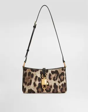 Dolce & Gabbana Leopard-printed Lock Shoulder Bag - Black