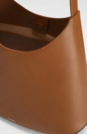 JIL SANDER Eldorado Medium Shoulder Bag - Hazelnut Color