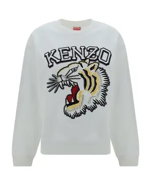 Kenzo Embroidered Tiger Crewneck Sweatshirt - Gray
