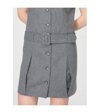 A.p.c. V-neck Buttoned Dress With Belt