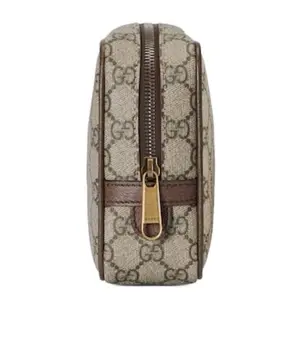 Gucci Web Striped Toiletry Case - Nude