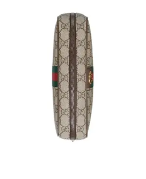 Gucci Web Striped Toiletry Case - Nude