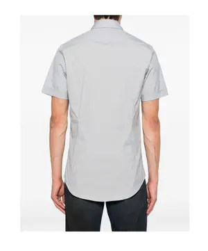 VIVIENNE WESTWOOD Orb-embroidered Short-sleeve Shirt - Gray
