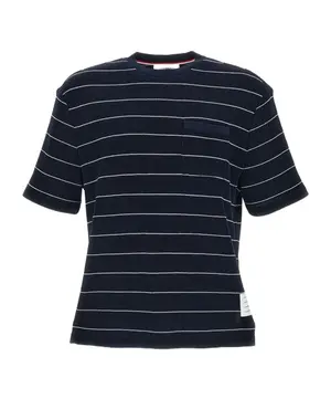 Thom Browne Crewneck Striped T-shirt - Black