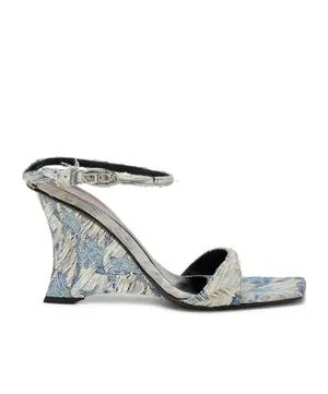 DIESEL® D-amber Wedge Sandals - Light Blue