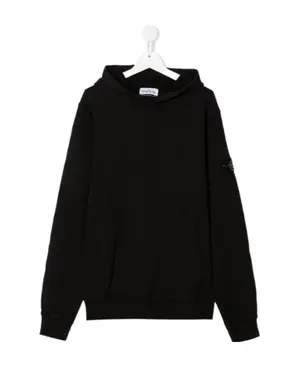 Stone Island Compass Patch Hoodie - Black