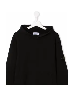 Stone Island Compass Patch Hoodie - Black