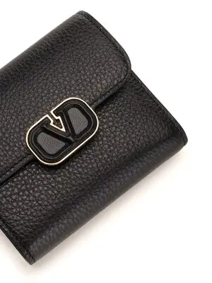 Valentino Garavani Vlogo Plaque Foldover Top Wallet