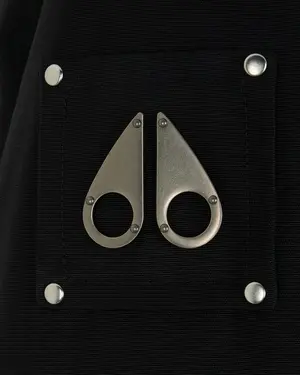 Moose Knuckles Long Sleeve Down Jacket With Merino Wool Collar