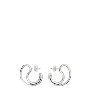 Bottega Veneta Sterling Hoop Earrings - Silver