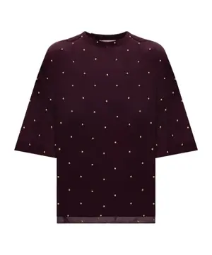 TWINSET Embellished Short Sleeve T-shirt - No