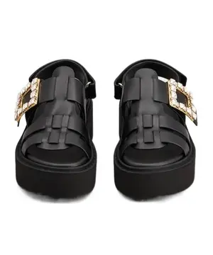 ROGER VIVIER Embellished Platform Sandals