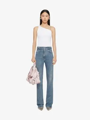 Givenchy Chain-detailed Bootcut Jeans - Medium Blue