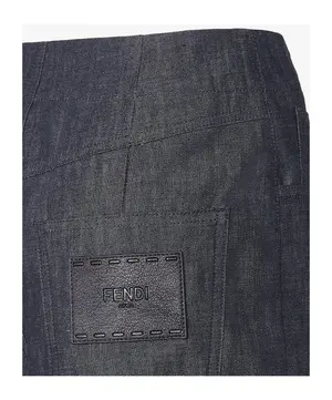 Fendi High Waist Wide Leg Jeans