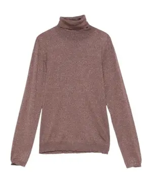 Brunello Cucinelli High Neck Ribbed Knit Top