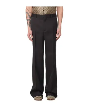Gucci Straight-leg Tailored Trousers - Black