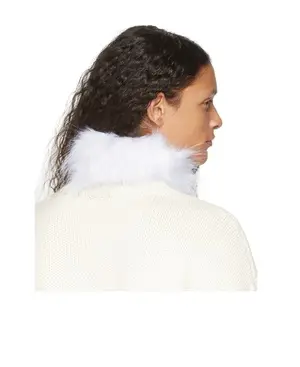 We11Done Faux Fur Collar - White