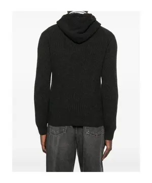 Tagliatore Knitted Hooded Jumper - Grey