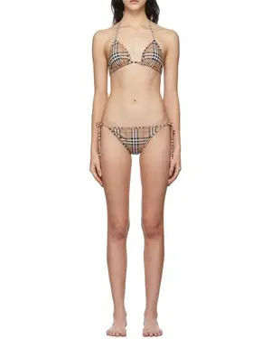 Burberry Vintage Check Bikini Set - Nude