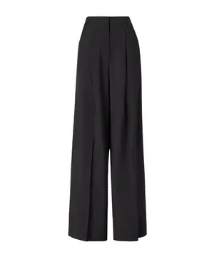 Fendi Pleated Wide-leg Trousers - Black