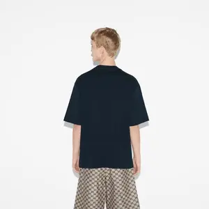 Gucci Logo Printed Crewneck T-shirt - Blue