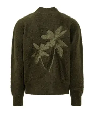 LANEUS Brushed Effect Cardigan - Black