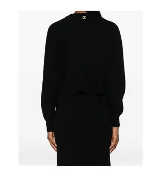 TWINSET Textured Knit Round Neck Sweater