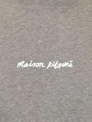 Maison Kitsuné Logo Embroidered Crewneck T-shirt