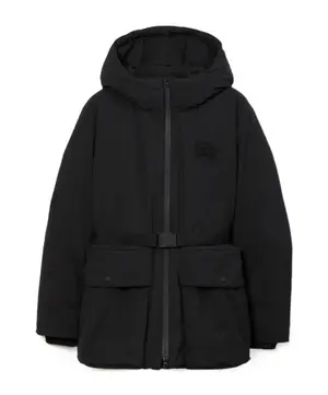 Burberry Hooded Jacket With Belt And Flip Pockets