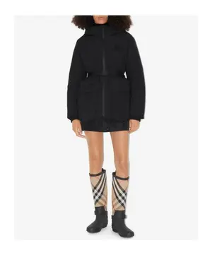 Burberry Hooded Jacket With Belt And Flip Pockets