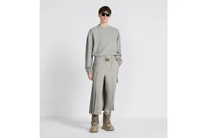 Dior Belted Pleated Skirt