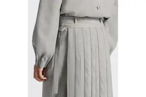 Dior Belted Pleated Skirt