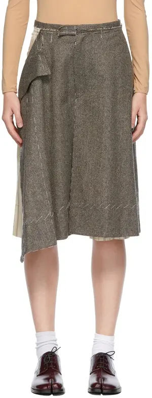 MAISON MARGIELA Deconstructed Striped Bermuda Shorts