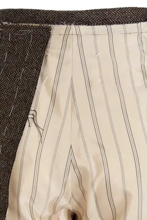 MAISON MARGIELA Deconstructed Striped Bermuda Shorts