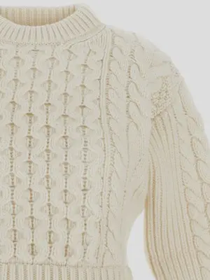 PATOU Cable Knit Cropped Jumper