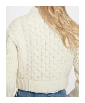 PATOU Cable Knit Cropped Jumper