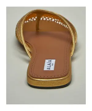 Alaïa Round Toe Slip-on Slipper