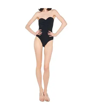 Norma Kamali Strapless Ruched Bodysuit